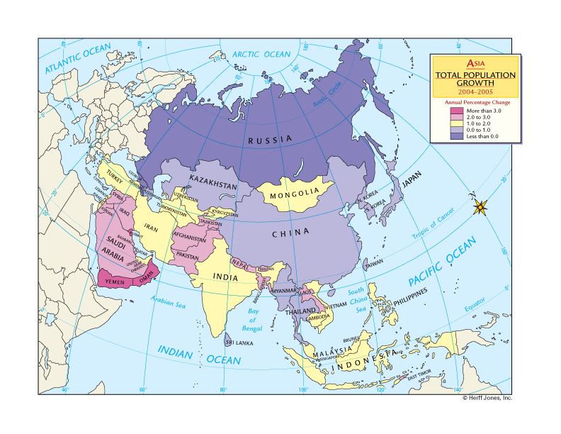 Asia: Total Population Growth